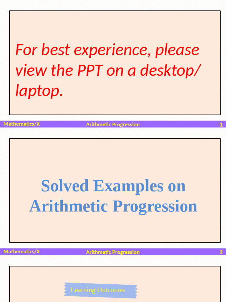 Understanding Arithmetic Progression Basics | PDF | Arithmetic | Sequence