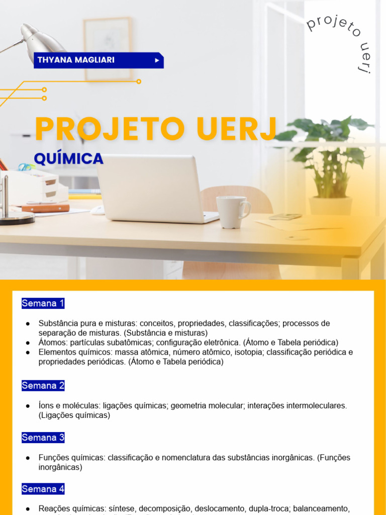 2) Cronograma - Projeto UERJ - Thyana Magliari | PDF