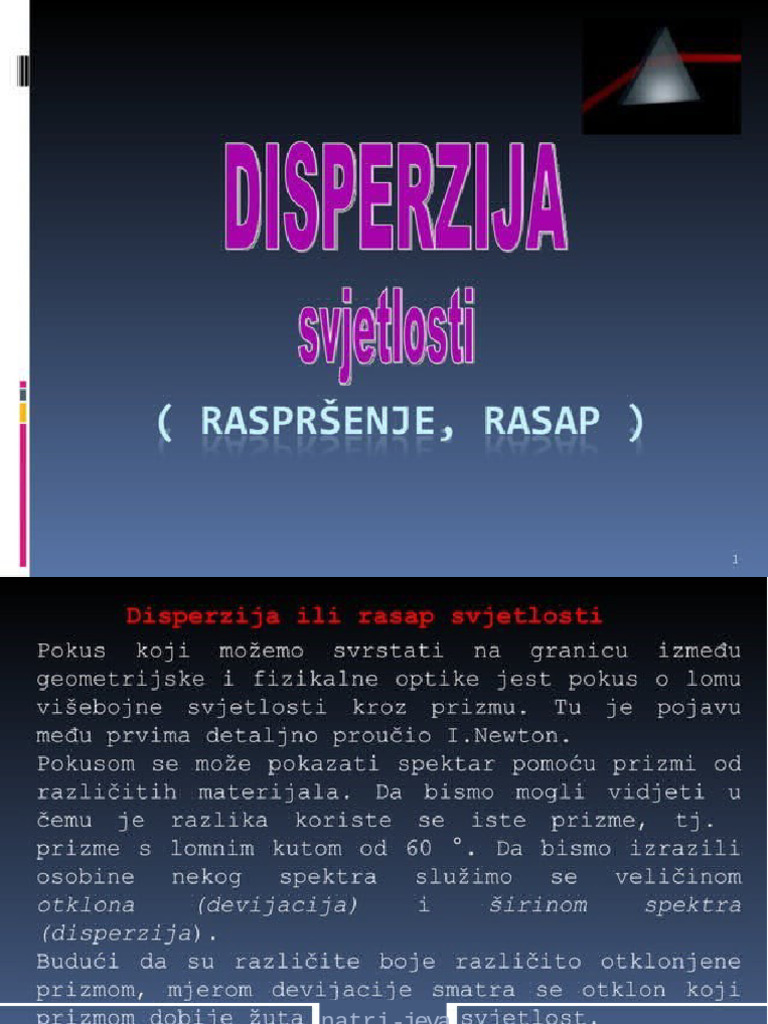 Disperzija | PDF