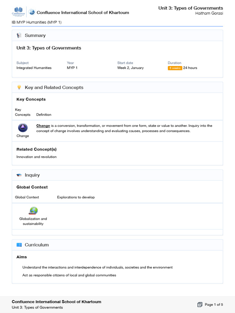 Unit 3 - Types of Governments | PDF | Information | Humanities