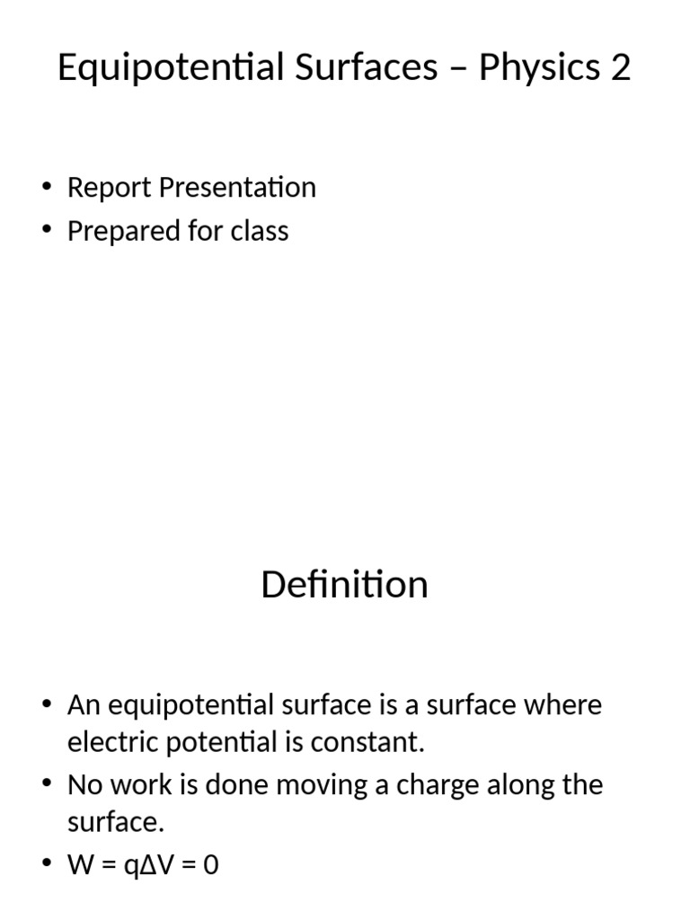 Equipotential Surfaces Report | PDF