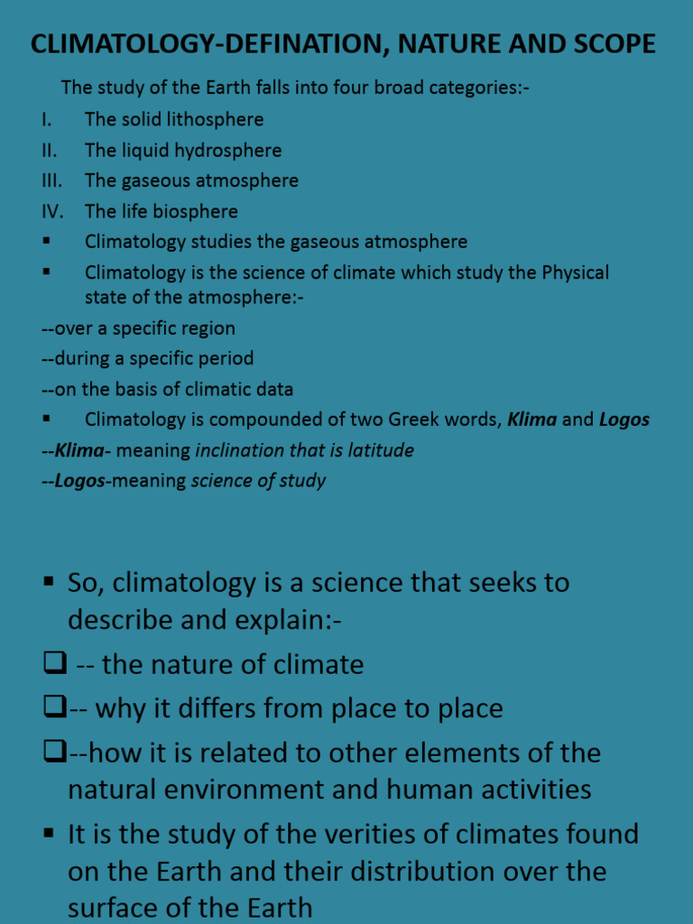 Climatology | PDF | Climatology | Climate