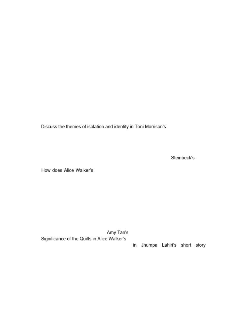 English Paper-III (American Literature Short Story and Novel) (B) | PDF