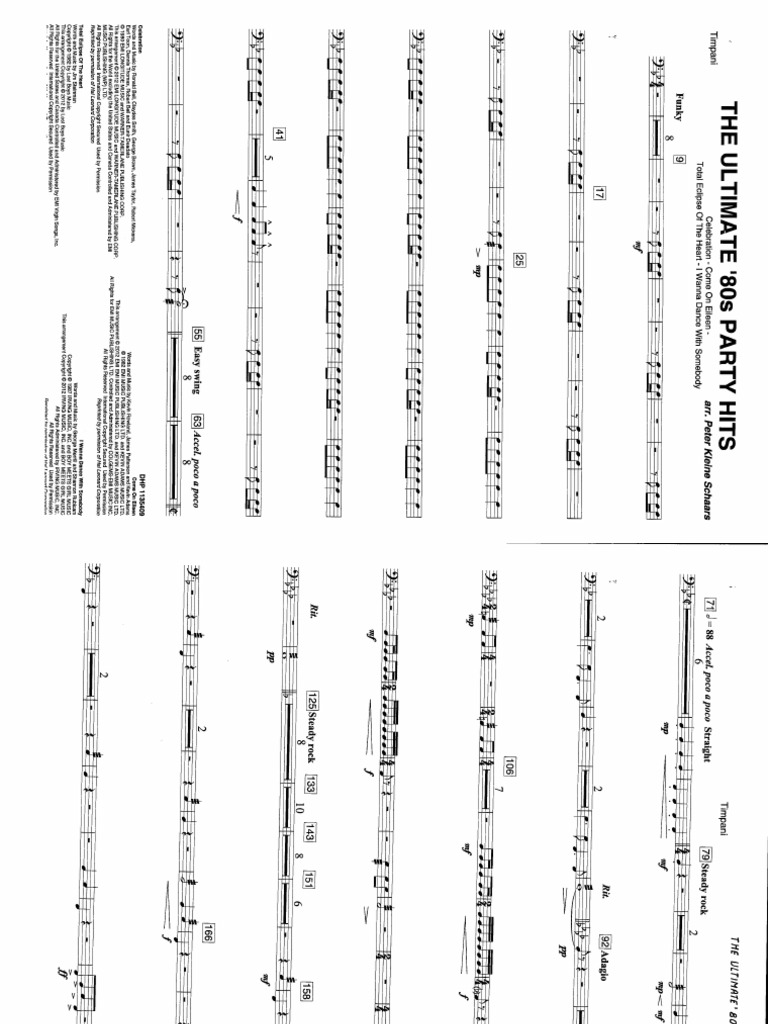 The Ultimate '80s Party Hits - Timpani | PDF