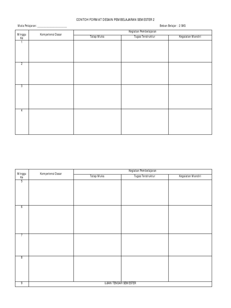 Contoh Format Sks | PDF