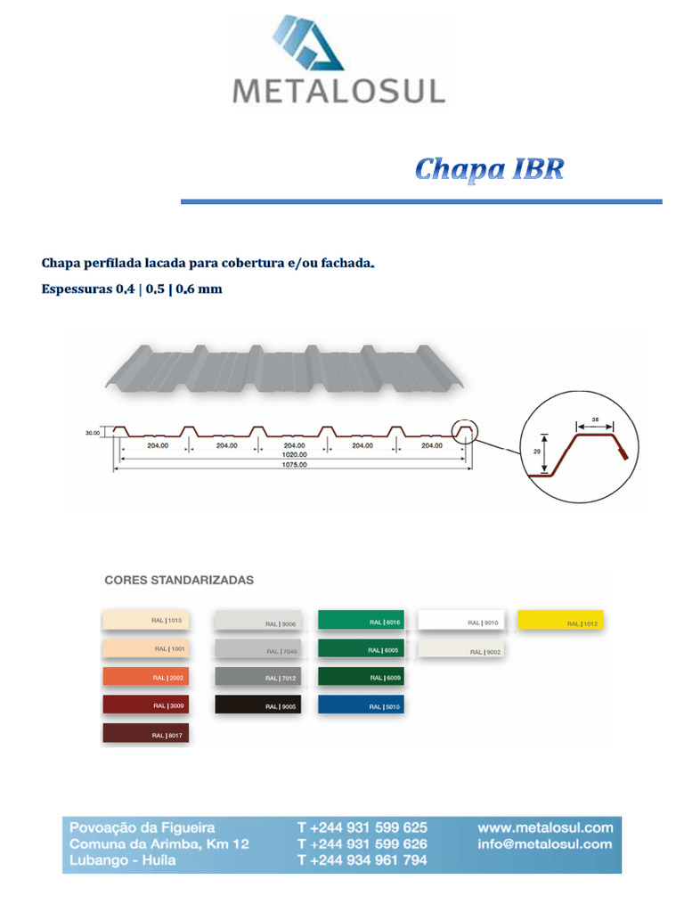Chapa Perfilada | PDF