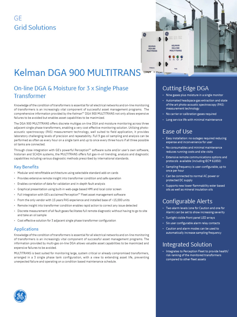Kelman DGA 900 MULTITRANS Overview | PDF | Transformer