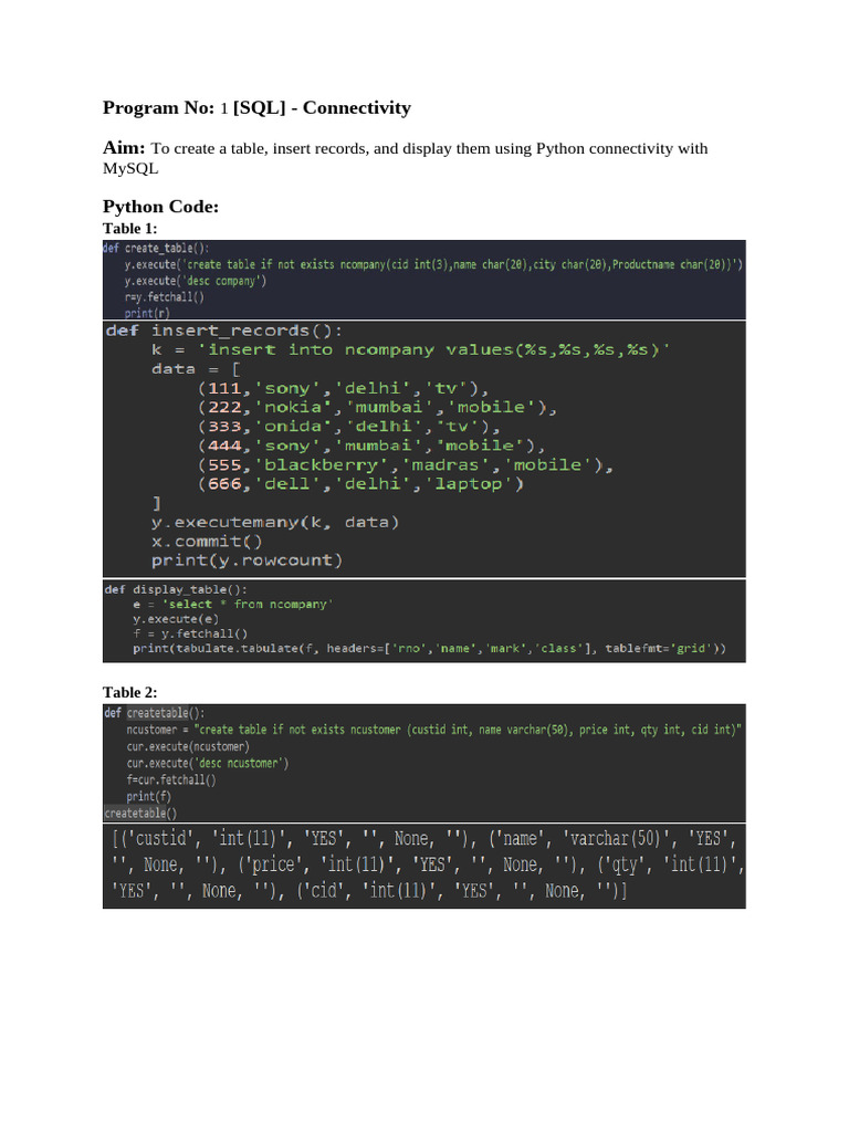 Cs SQL Connectivity | PDF