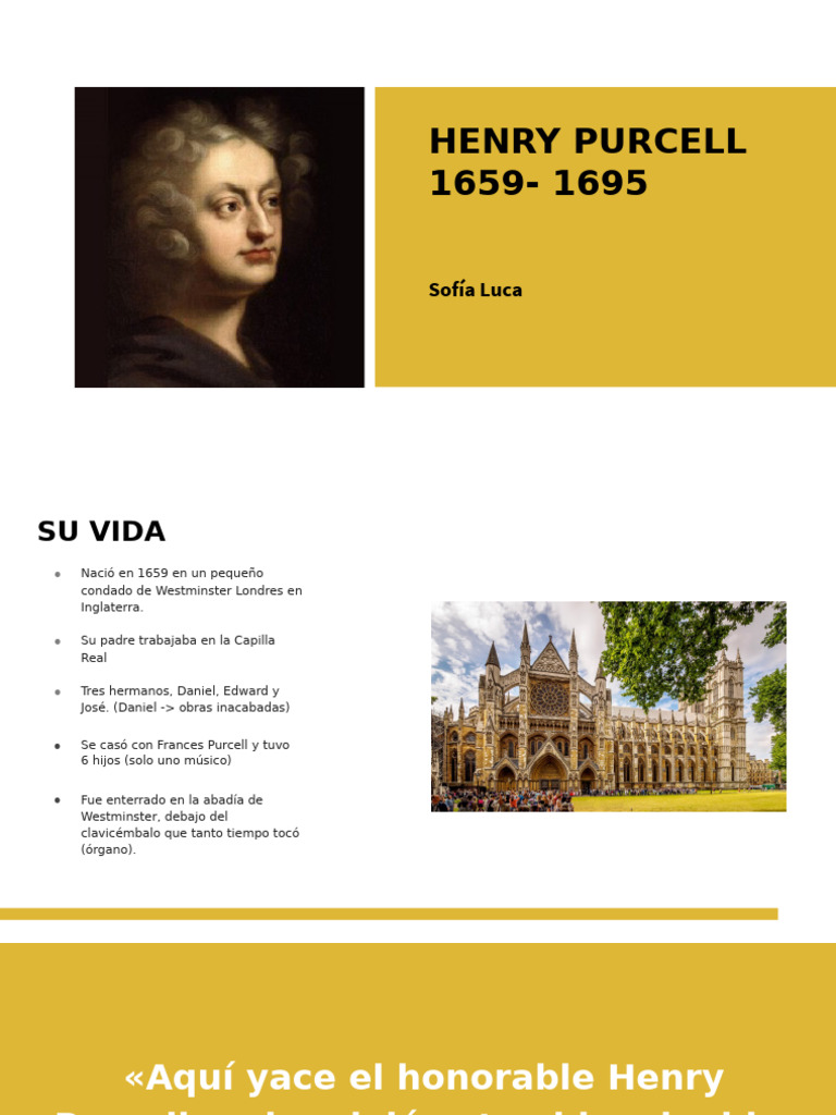 Vida y obra de Henry Purcell | PDF