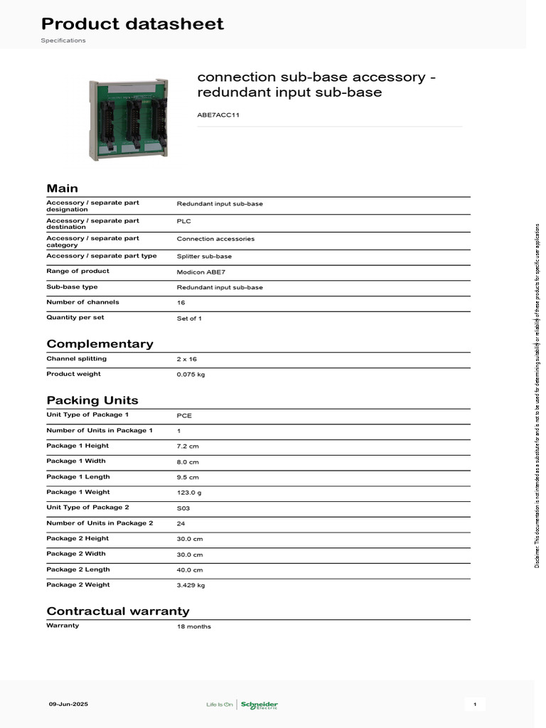 Schneider Electric Modicon-ABE7 ABE7ACC11 | PDF | Economy And The ...