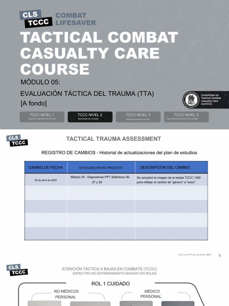 Cls TCCC Módulo 5 | PDF | Herida | Sangrado