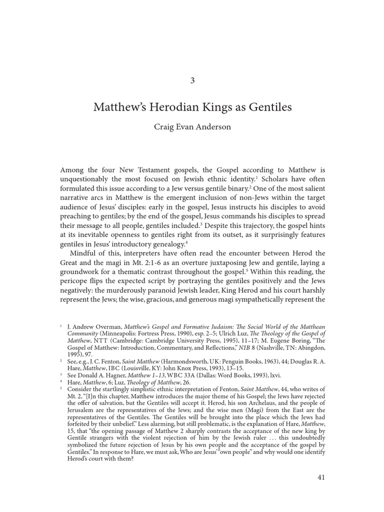 Ch.3 Character Studies in The Gospel of Matthew (Matthew Ryan Hauge ...