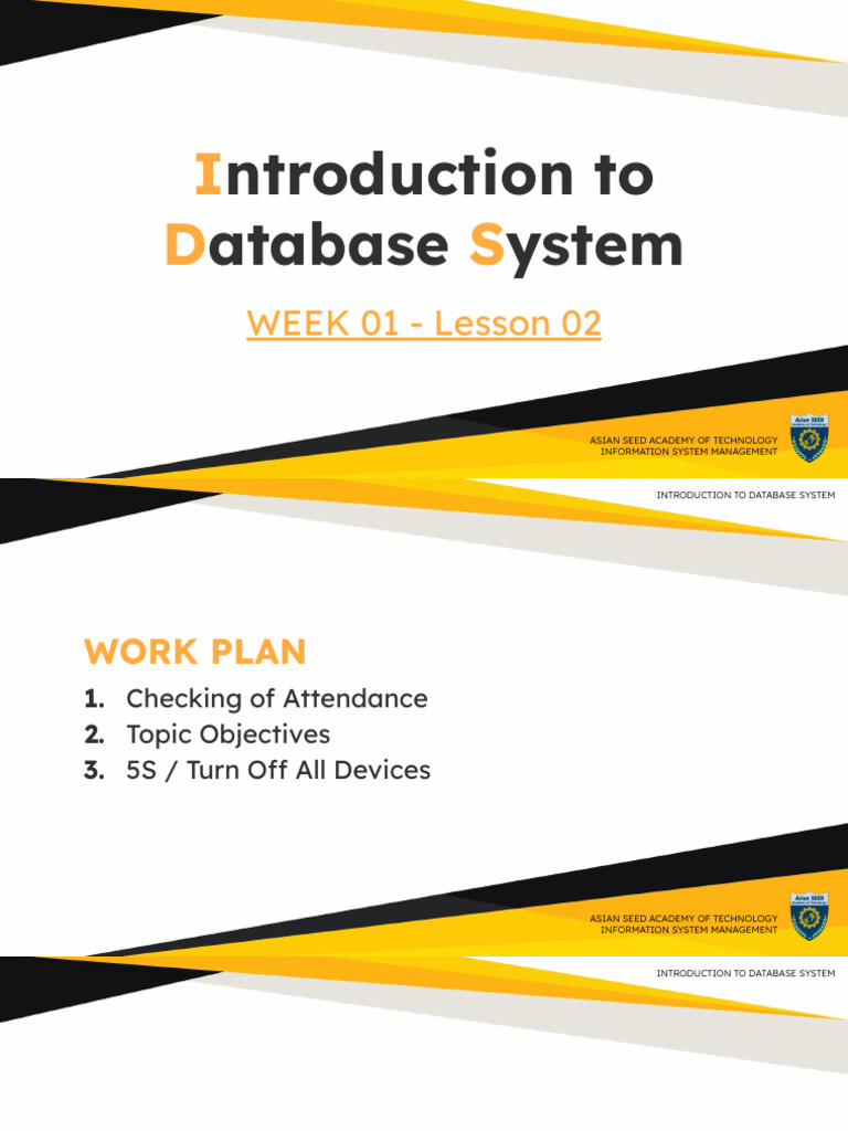 Week 01 - Continuation (Lesson 02) | PDF | Databases | Relational Database
