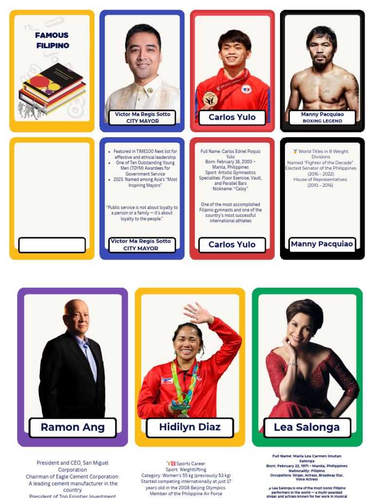 Famous Mathematicians Flashcards in Colorful Bold Style | PDF