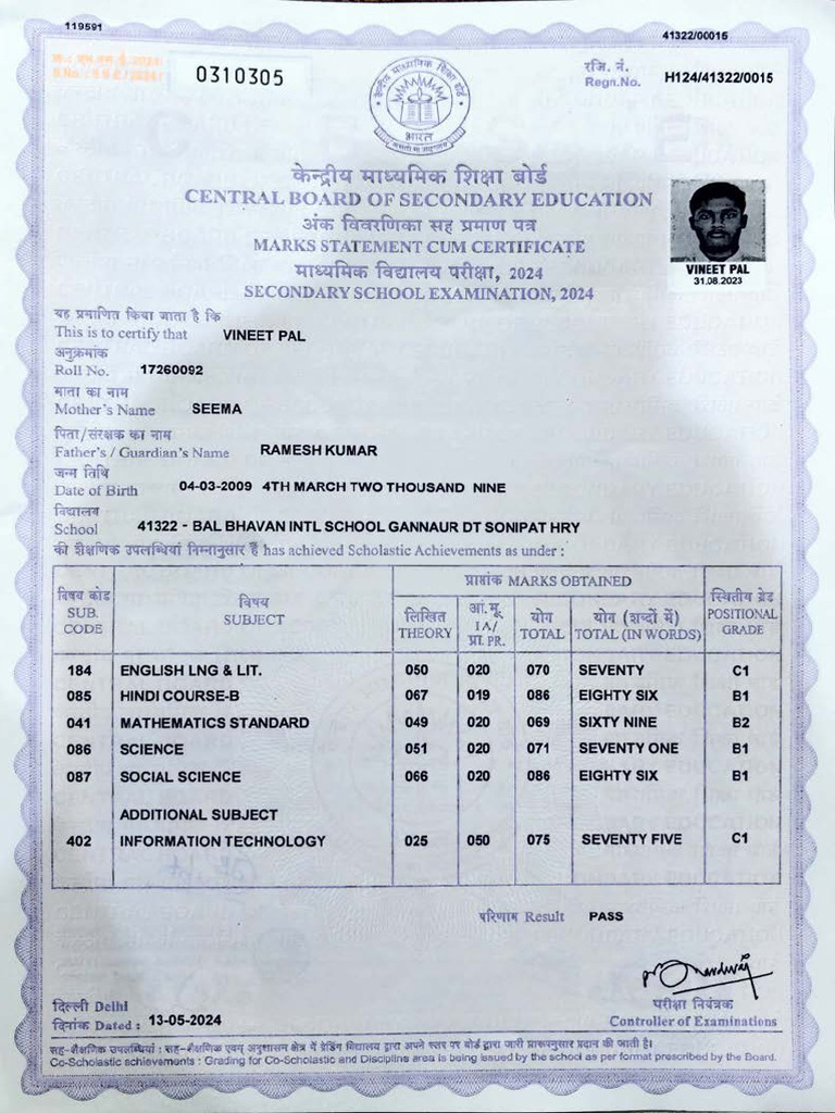 10 Marksheet Compressed | PDF