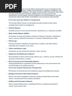 Example of Security Daily Activity Report | PDF