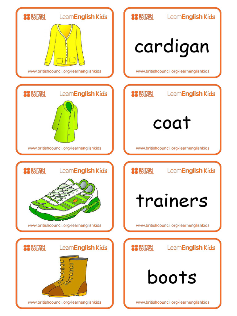 Flashcards Clothes Set 2 | PDF