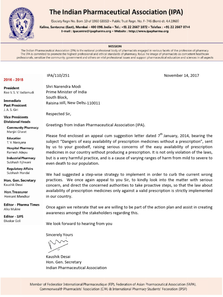 Reminder Letters To Prime Minister and Minister of Health Family ...