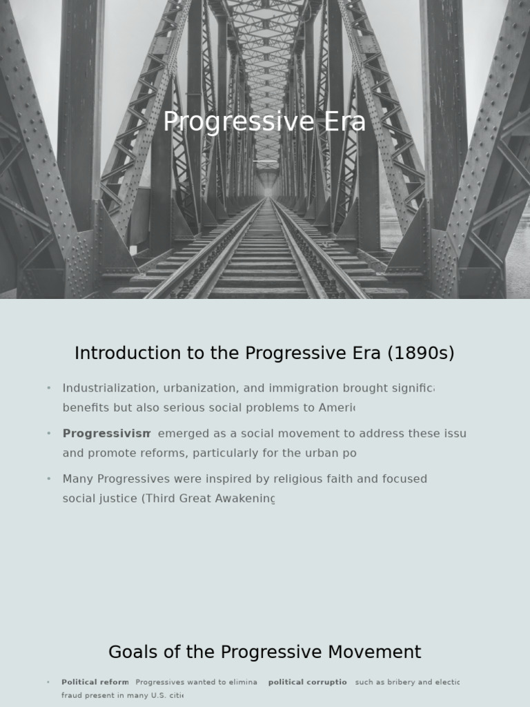 Key Goals of the Progressive Era | PDF | Progressivism In The United ...