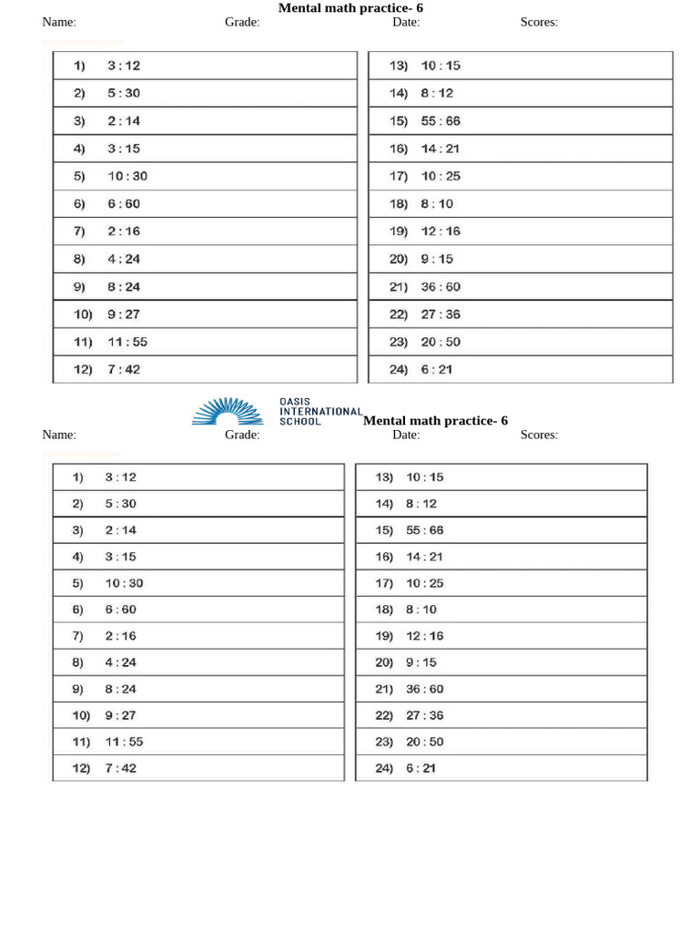 Grade 5 Mental Math | PDF