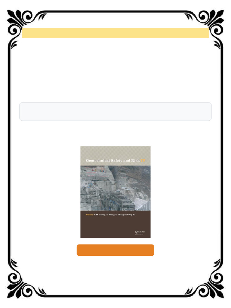 Geotechnical Safety and Risk IV Limin Zhang Access Complete Content ...