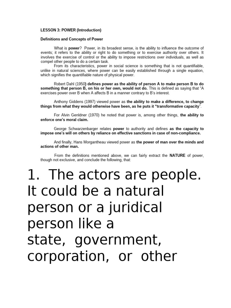 Understanding Power Dynamics in Society | PDF | Power (Social And ...