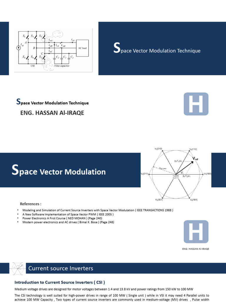 Space Vector Modulation for Inverters | PDF | Power Electronics | Power ...