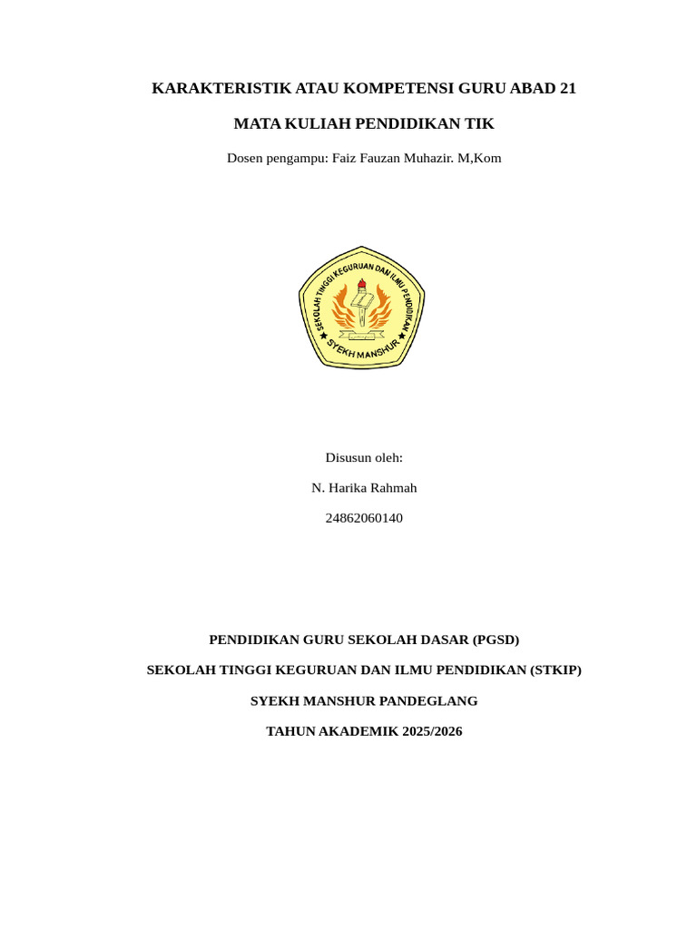 Kompetensi Guru Abad 21 dan TIK | PDF