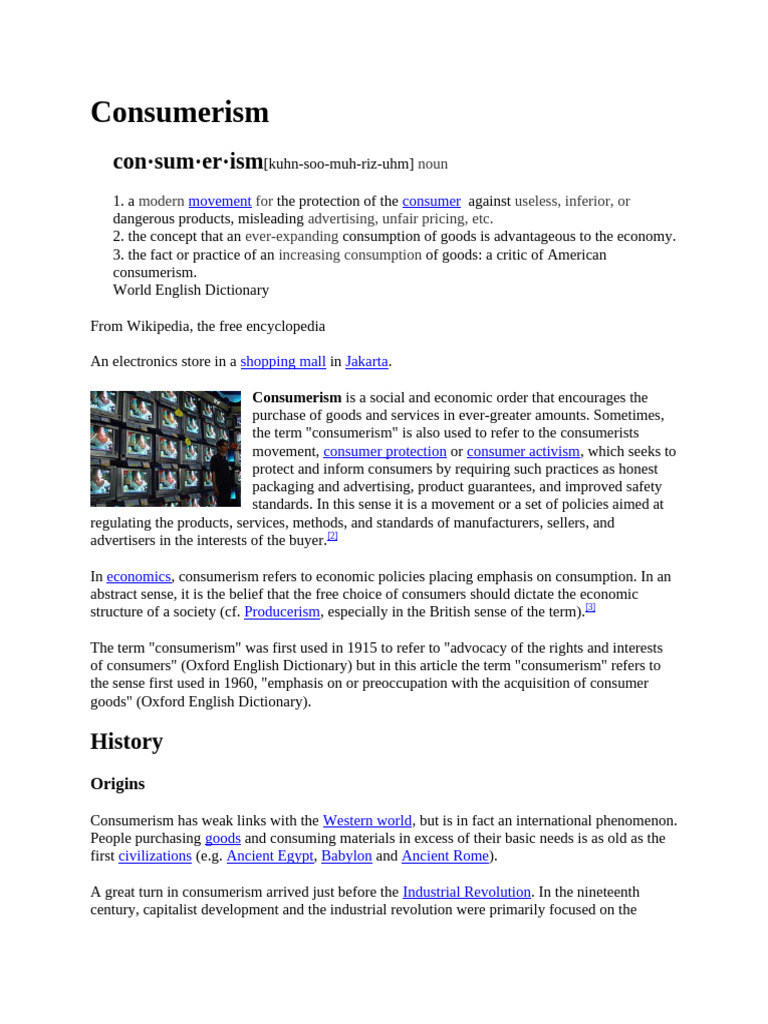 Consumerism | PDF | Consumerism | Economies