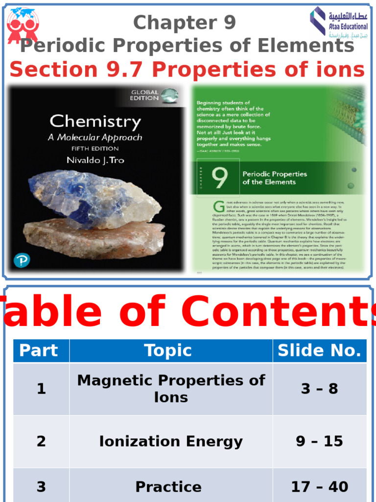 Properties of Ions in Chemistry | PDF | Ion | Chemistry