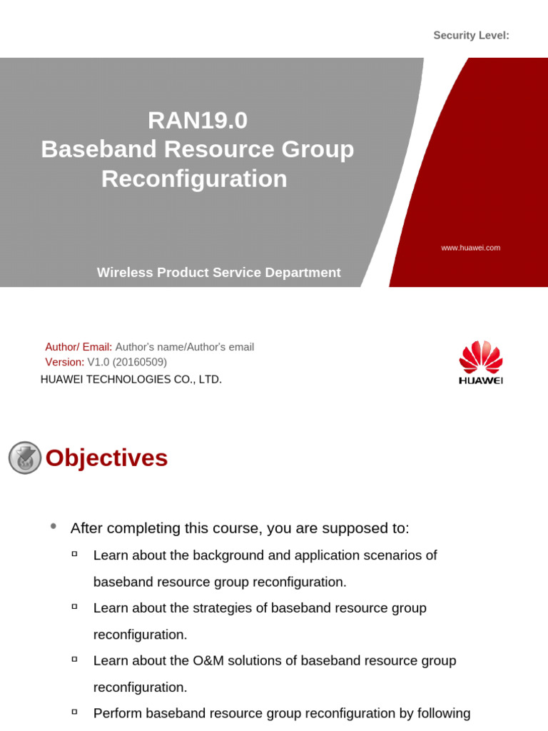 Training Course - RAN19.0 - NodeB Baseband Resource Group ...