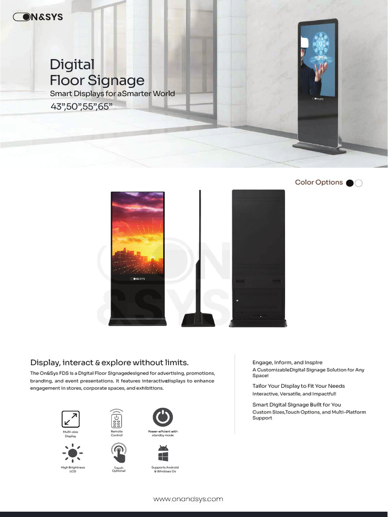 Customizable Digital Floor Signage | PDF | Mobile Computers | Office ...