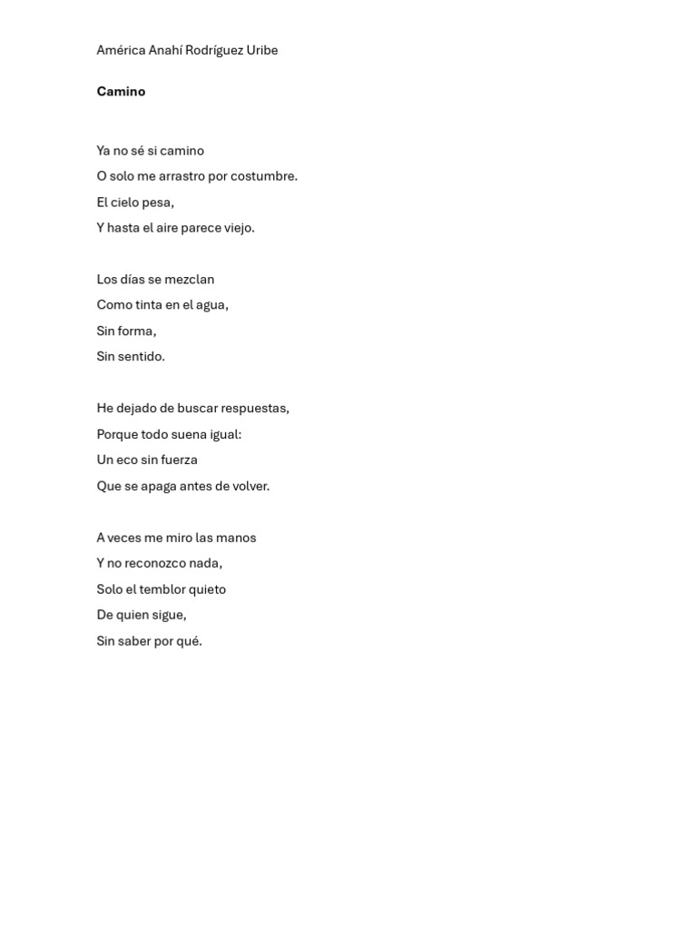 Poema 9 - América Anahí Rodriguez Uribe | PDF