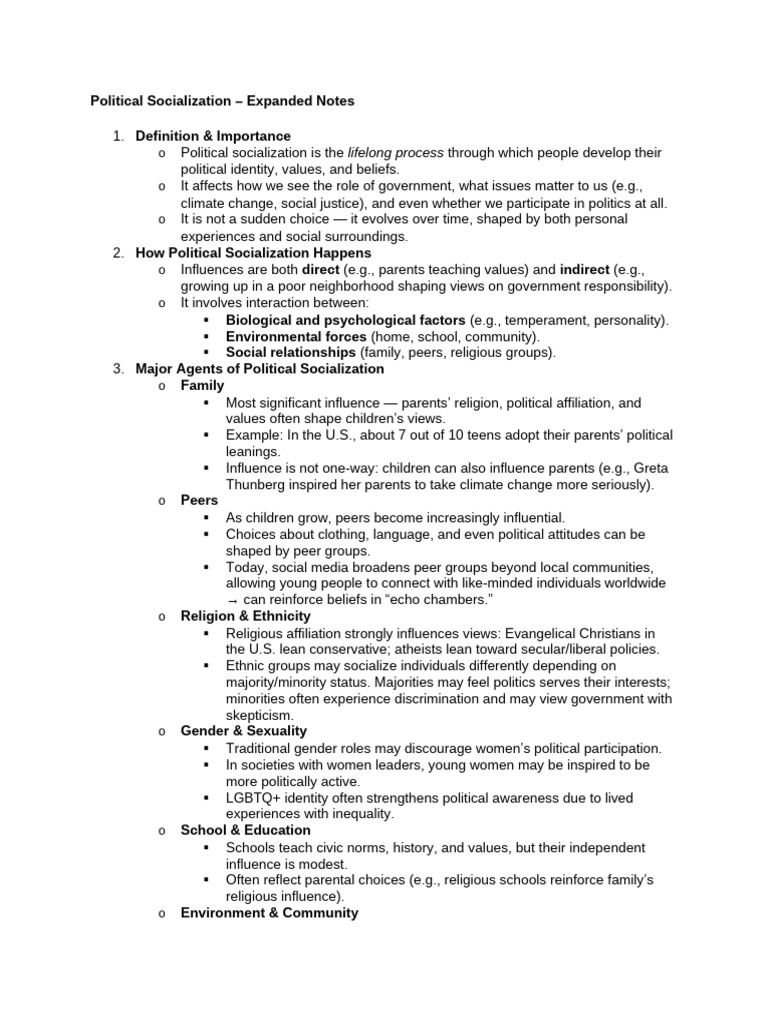 Political Socialization | PDF | Social Capital | Socialization