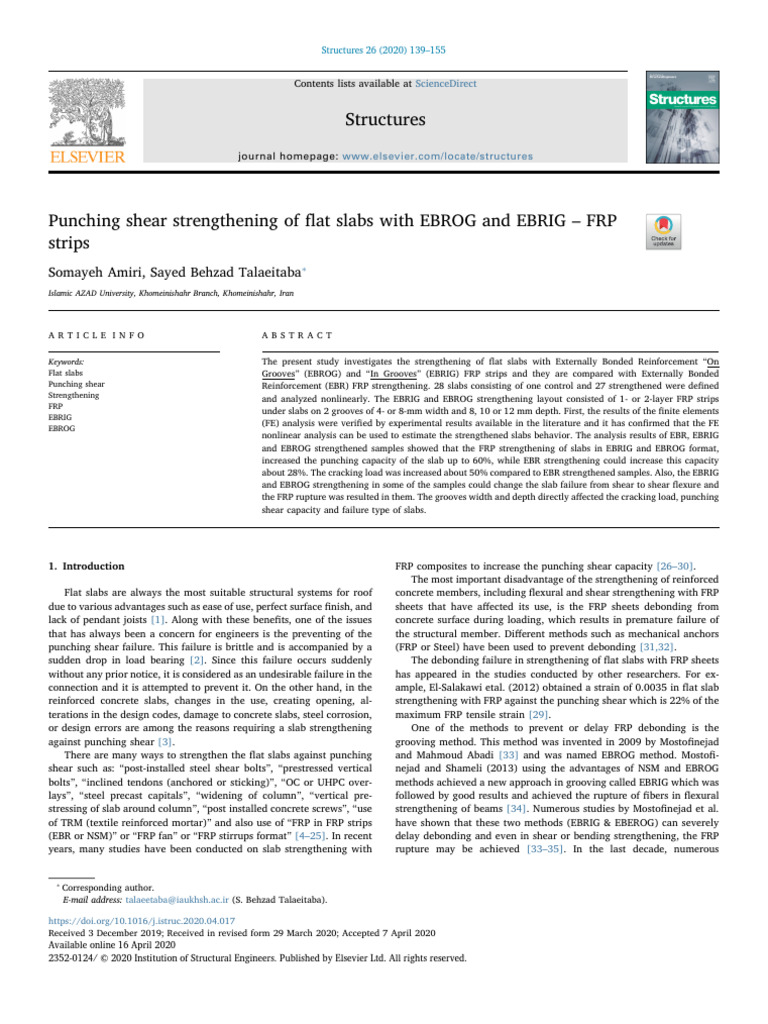 Punching Shear Strengthening of Flat Slabs With EBROG and EBRIG - FRP ...