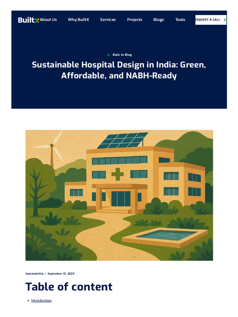 Sustainable Hospital Design in India - Green, Affordable, and NABH ...
