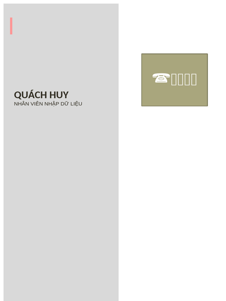 Quách Huy: Nhân Viên Nhập Dữ Liệu | PDF