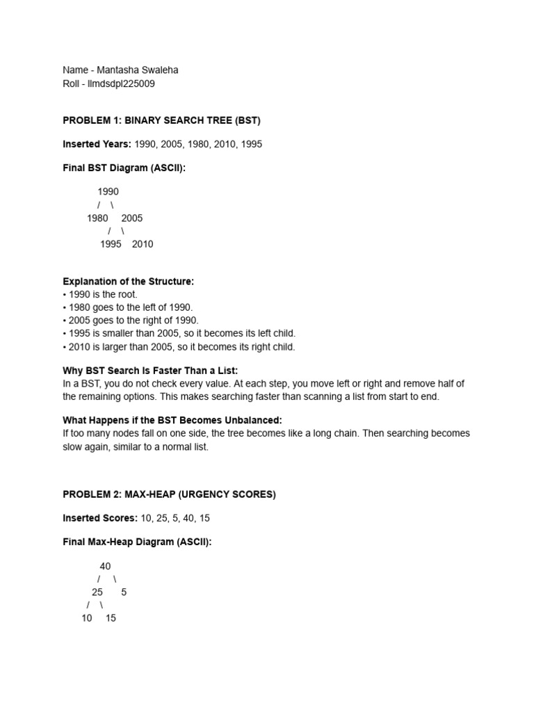 DSA Assignment | PDF