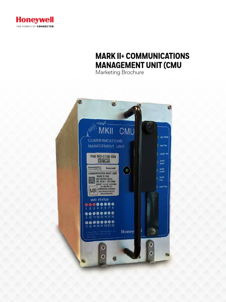 MarkIICommunicationsManagementUnit Bro | PDF | Aviation | Aircraft
