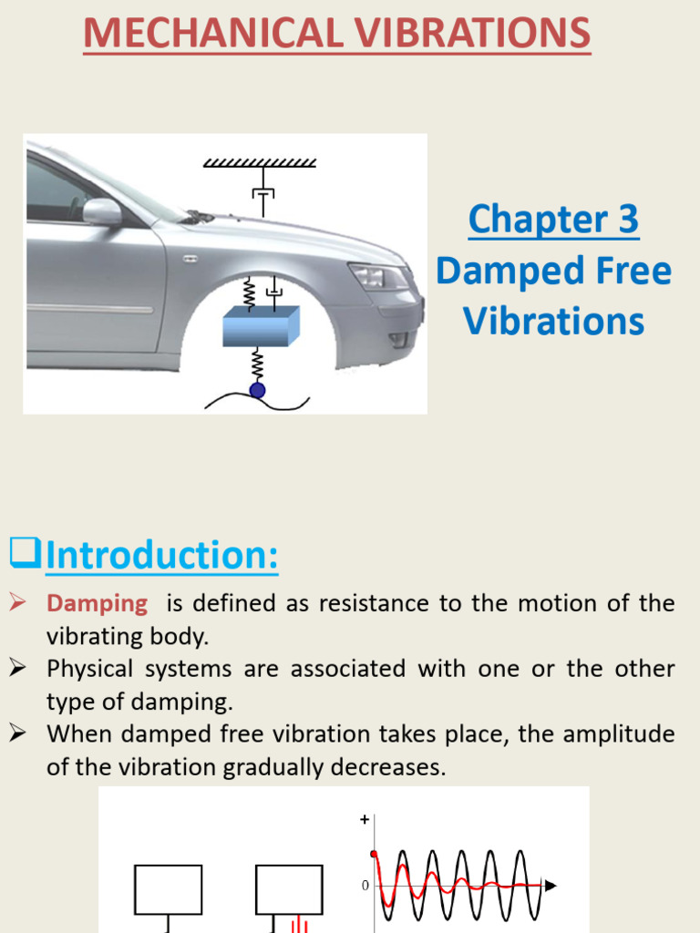 Damped Free Vibrations Explained | PDF | Damping | Friction
