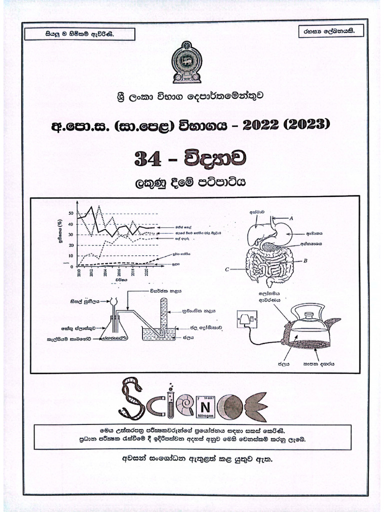 OL Science Marking Scheme Sinhala Medium | PDF