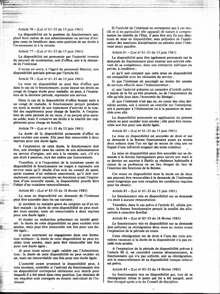 t Loi Statut Fonctionnaire Fin (1) | PDF