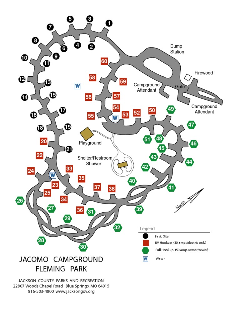 Jacomo Campground Sign Map | PDF | Camping | Outdoor Recreation