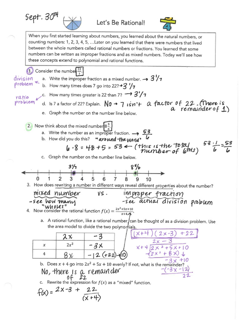 Math Medic 2.8 Equivalent Representations of Rational Functions | PDF