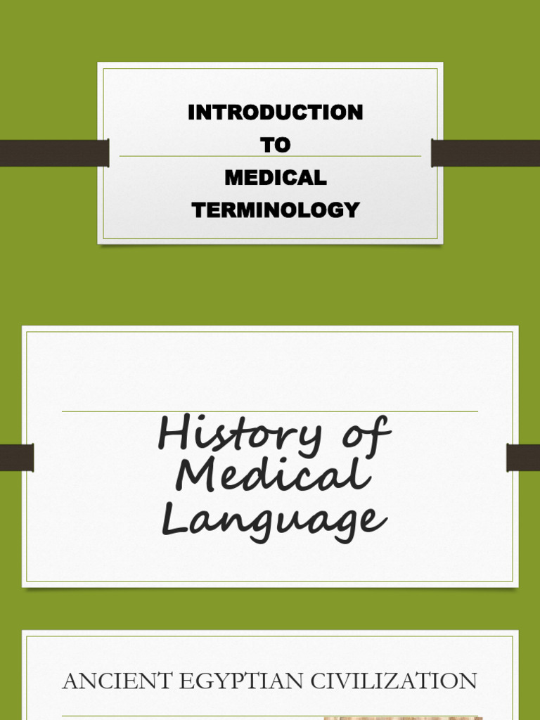 Intro To Medical Terminology | PDF | Word | Linguistics