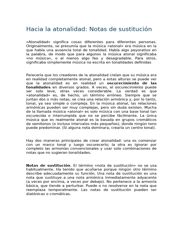 Ejemplos Atonalidad Brindle | PDF | Acorde (Música) | Intervalo (música)