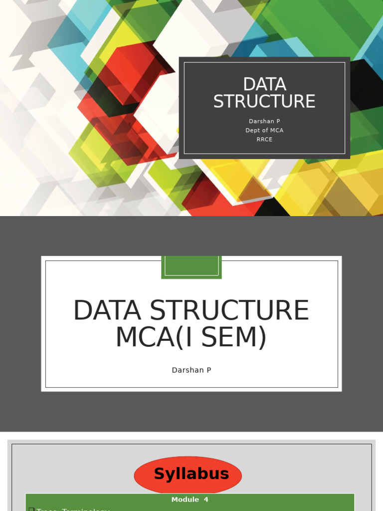DataStructurePpt (Module4) | PDF | Computer Programming | Algorithms ...
