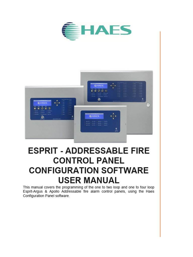 Esprit Fire Control Panel User Manual | PDF | Microsoft Windows ...