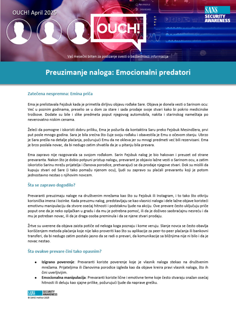 Ouch! Serbian April 2025 Accounttakeovers | PDF