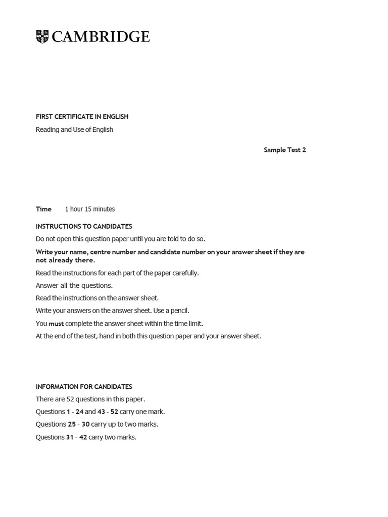 Ow b2 First Test 2 Rue Qp-1 - Aldo Narvaez Moreno | PDF ...